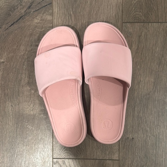 lululemon athletica | Shoes | Lululemon Athletica Light Pink Slide ...